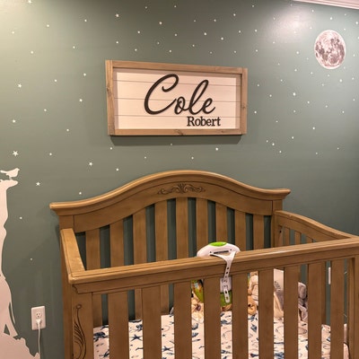 Personalized Nursery Decory Boy, 3D Wooden Name Sign, Crib Wall Name ...