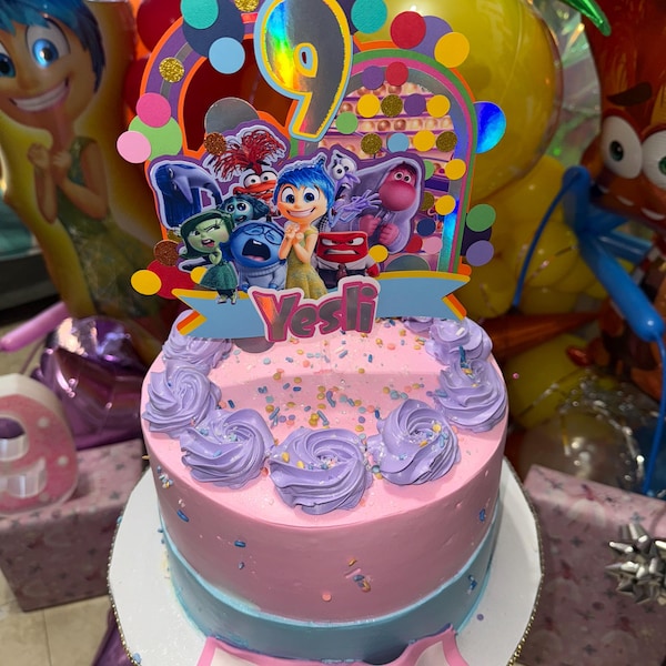 Inside Out 2 Cake Topper, Inside Out Cake Topper, Inside Out Party ...