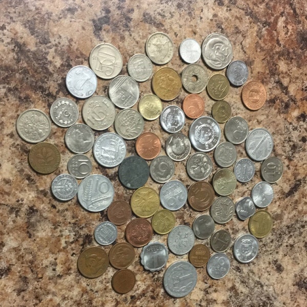 50 Different Foreign Coins (for Collecting, School Projects, or ...