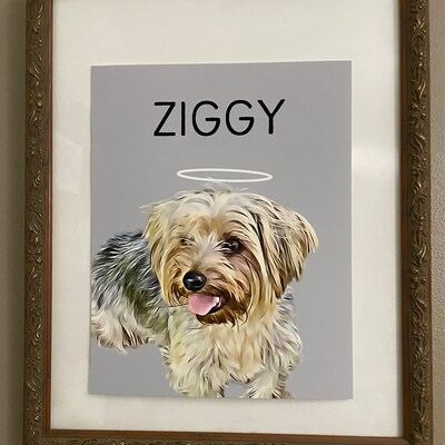 Custom Pet Portraits Using Pet Photo Personalized Digital Dog Portraits ...
