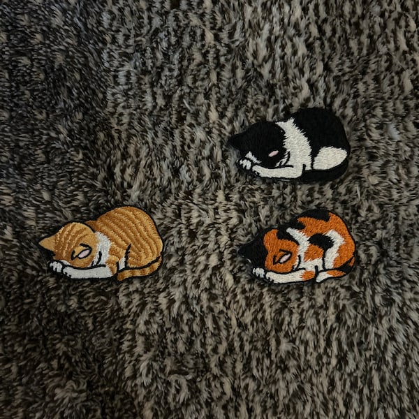 Adorable Kittens Patches, Cats Patches, Embroidered Iron on Patch, Cool ...