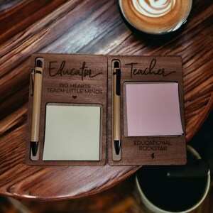 Minimalist Teacher Gift Post-it Note Pen Holder Svg, Educator POST IT ...