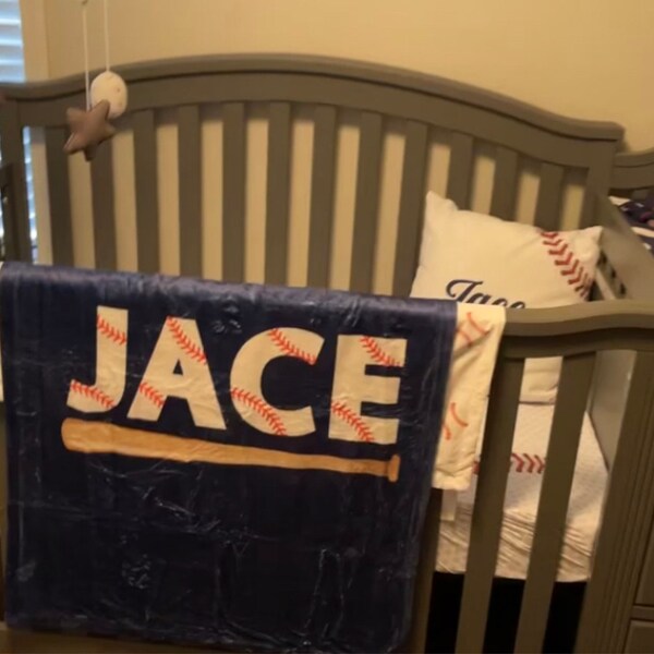 Baseball Crib Bedding Set, Boy Crib Bedding, Personalized Baseball Crib ...