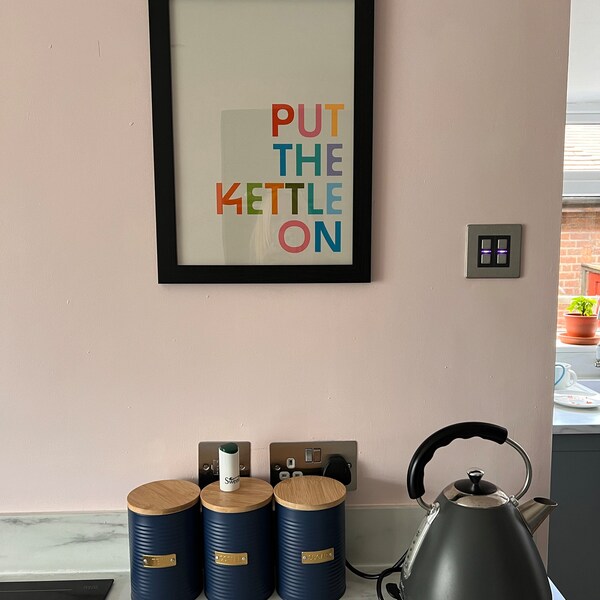 Put the Kettle on Print Tea Poster Barista Coffee Cafe Print Aesthetic ...
