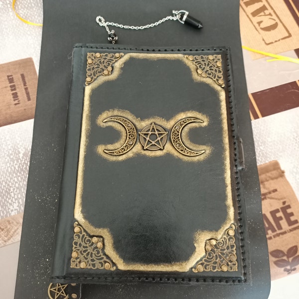 3D Leather Refilable Notebook, Magic Ritual,galaxy,leather Grimoire ...