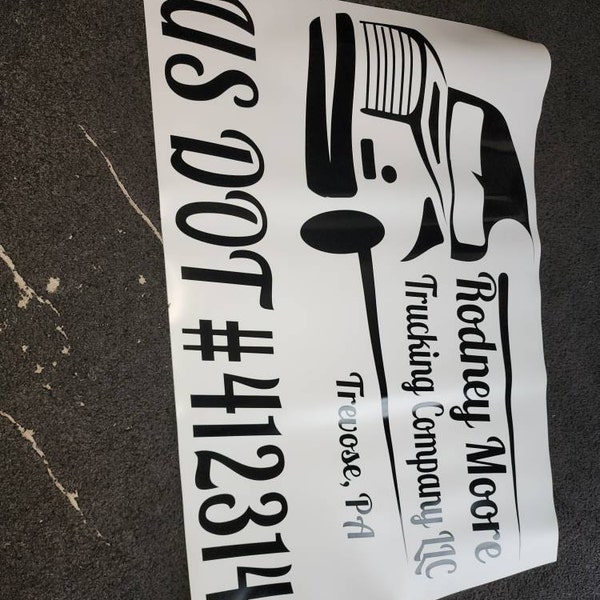 Custom US DOT Trucking Decals: Company Logo Stickers - Etsy