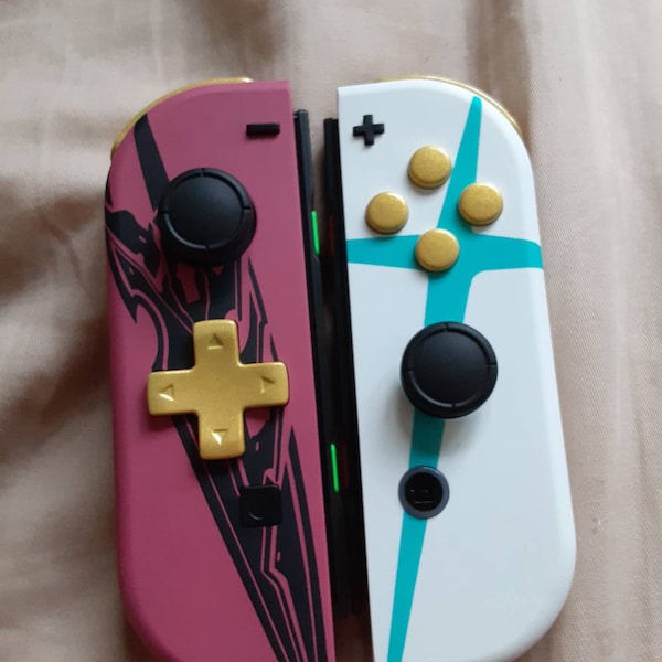Custom Xenoblade Chronicles Mythra Pyra Themed Nintendo Switch Joy-con ...