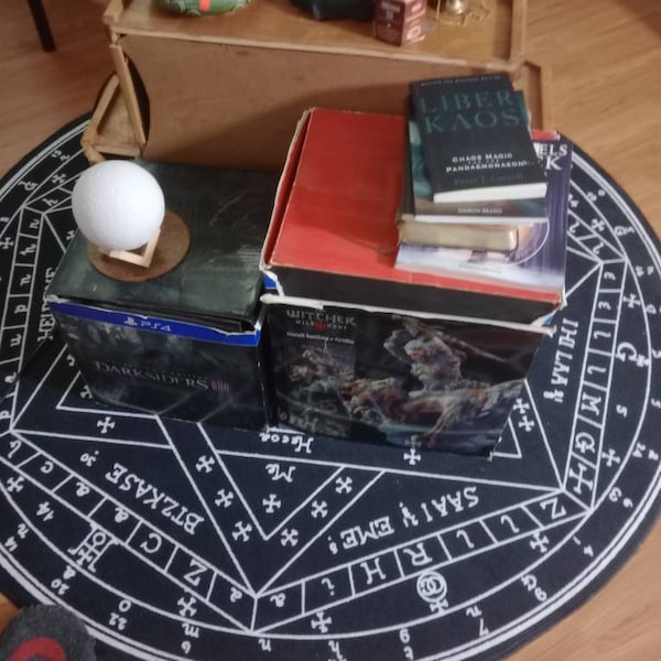 Enochian Magick Magic Circle Round Carpet Hermetic Rosicrucian Esoteric ...