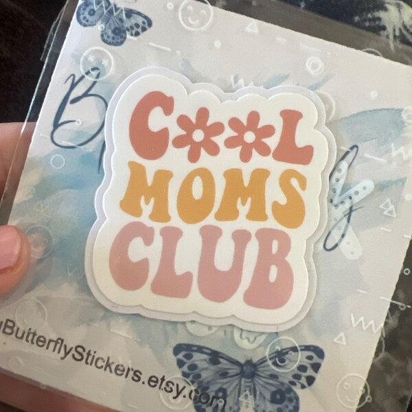 Cool Mom Club Sticker, Retro Mama Sticker, Funny Mom Sticker, Mom of ...