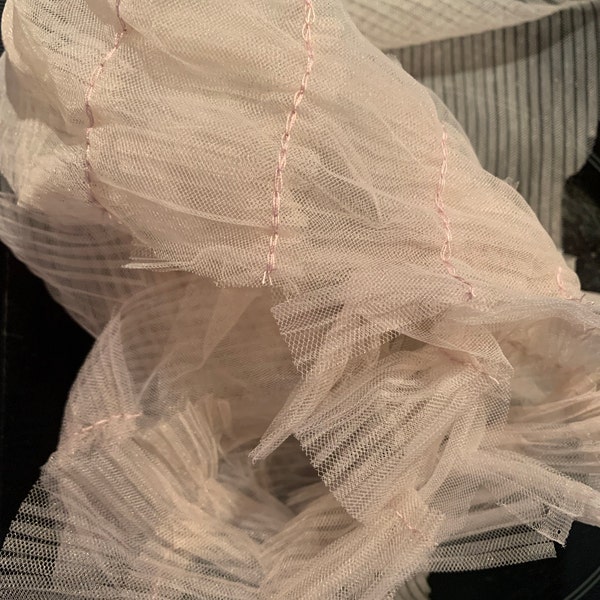 Mauve Pink Ruffled Fabric, Ruffle Fabric for Cake Dress, Bridal Dress ...