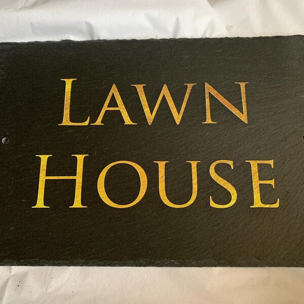 Slate House Sign | Rustic House Plaque - Etsy UK