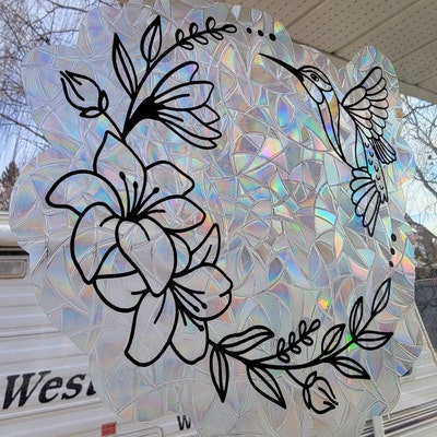 Hummingbird Rainbow Suncatcher Window Sticker - Etsy