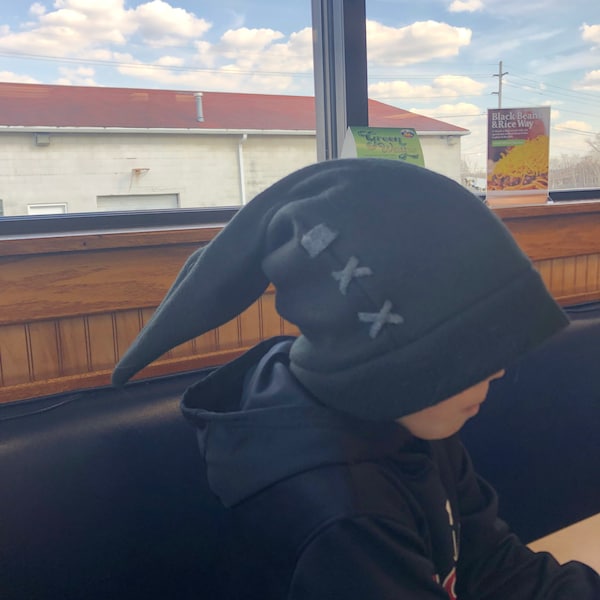 Fleece Link Hat Legend of Zelda Inspired BLACK Shadow Link Video Game ...