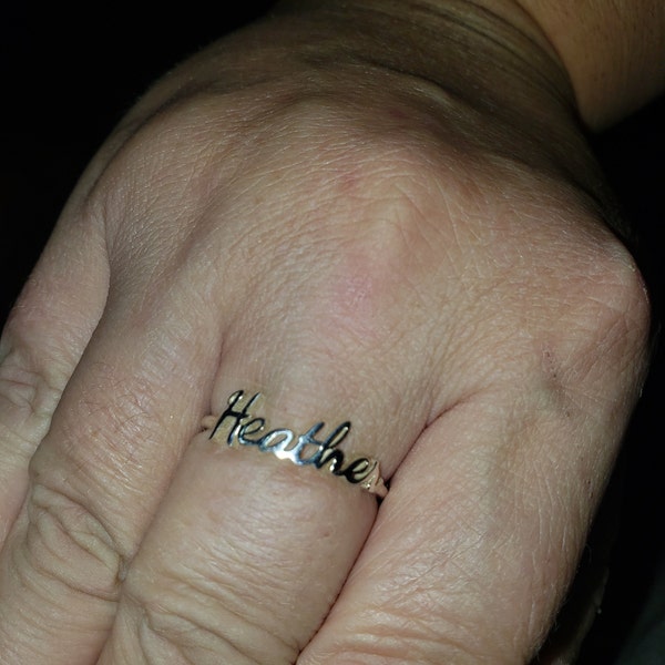 Personalized Ring - Name Ring - Custom Name Ring - Stackable Ring ...
