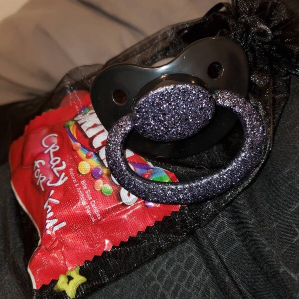 Black Glitter Paci, Adult Paci, Adult Pacifier, Abdl, Adult Baby ...