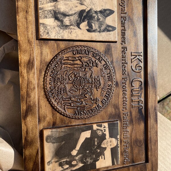 Customizable K9 and Handler Police Officer Law Enforcement Memorial ...