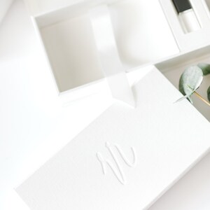 WHITE Linen Box 4x6 Photo and USB Box Off-white Ribbon Proof Print ...