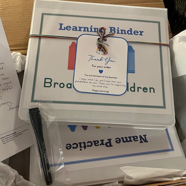 Kindergarten-1st Grade Learning Binder Ages 5-7 - Etsy