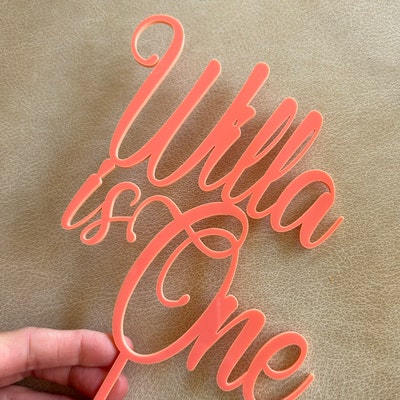 Custom Personalised Acrylic Cake Topper is One Birthday - Etsy