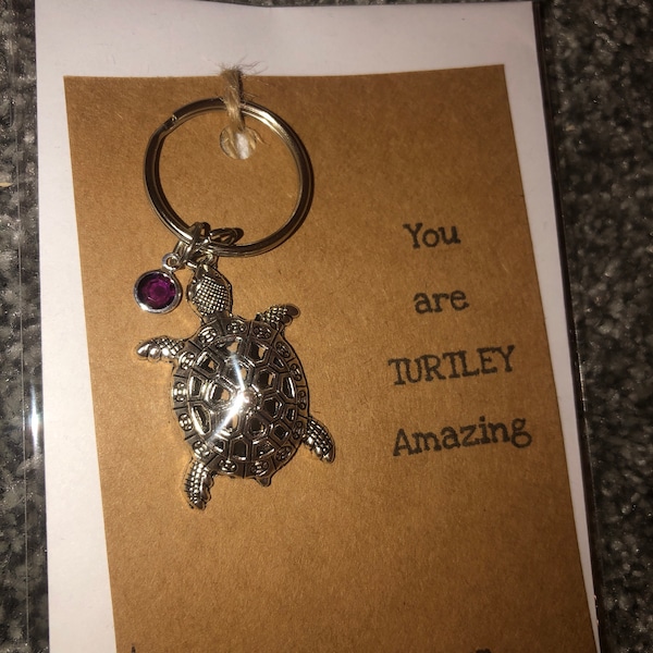 Large Turtle Keyring, Turtle Keyring, Turtle Keychain, Sea Life Keyring ...