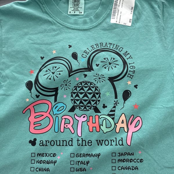 Custom Epcot Birthday Comfort Colors Shirt, Celebrating My Birthday ...
