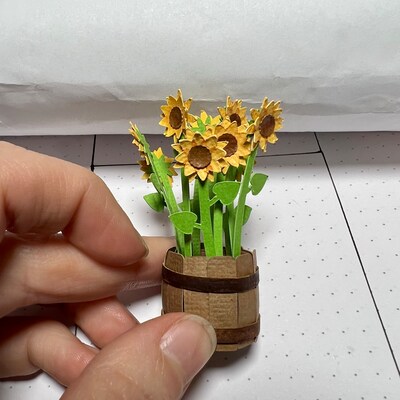DIY 3D Sunflower Template Rolled Paper Flower Download, Floral Card ...