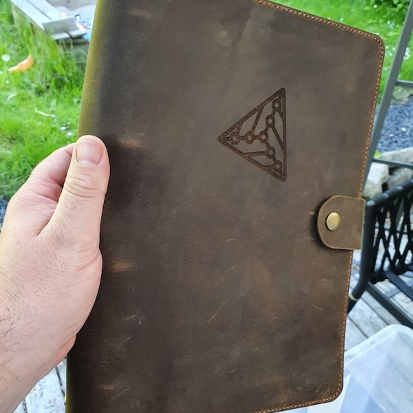 Personalised Leather A4 Ring Binder , Retro Leather A4 4 Ring Binder ...