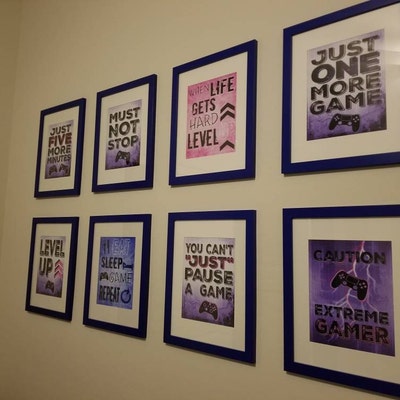 Video Game Wall Art Orange Level Up Video Gaming Print Boys - Etsy