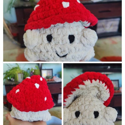 Mushy Crushy Free NO-SEW Crochet Amigurumi PDF Pattern, Small Mushroom ...