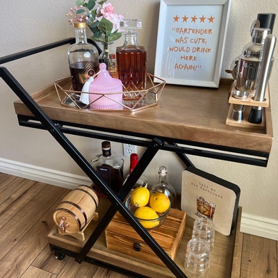 Bar Cart Print Bar Cart Decor Aesthetic Room Decor Trendy Wall Art Bar ...