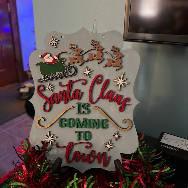 Free THANK YOU craft Santa Sleigh W/ Highland Cow Rudolph, Thank You ...