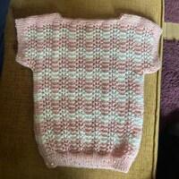 Women's Lace Panel Sweater Knitting Pattern 4 Ply Yarn Cotton or Wool ...