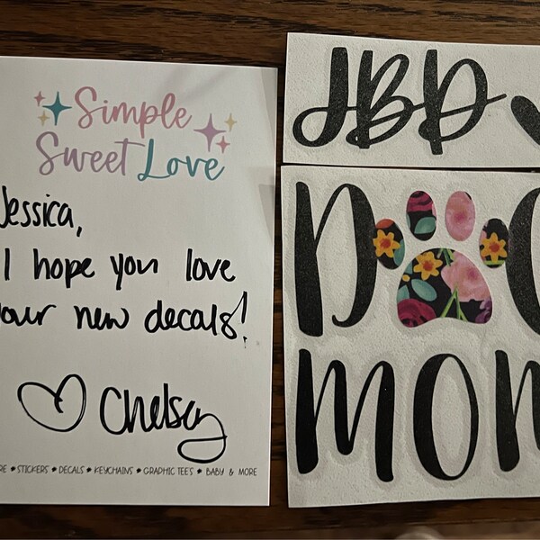 Initials Decal, Initial Stickers Initials Monogram Decal, Heart Initial ...