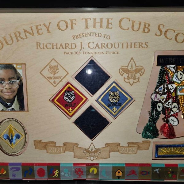 Honor the Achievement - Journey of the Cub Scout Plaque, 11x14 Wood ...