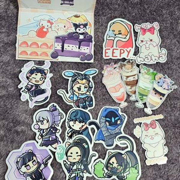 NEW! CLOVE || Cute Chibi Valorant Walking Stickers || Glossy Vinyl ...