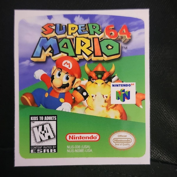 NES Super Mario Bros 2 Two Replacement Game Cartridge Label Decal ...