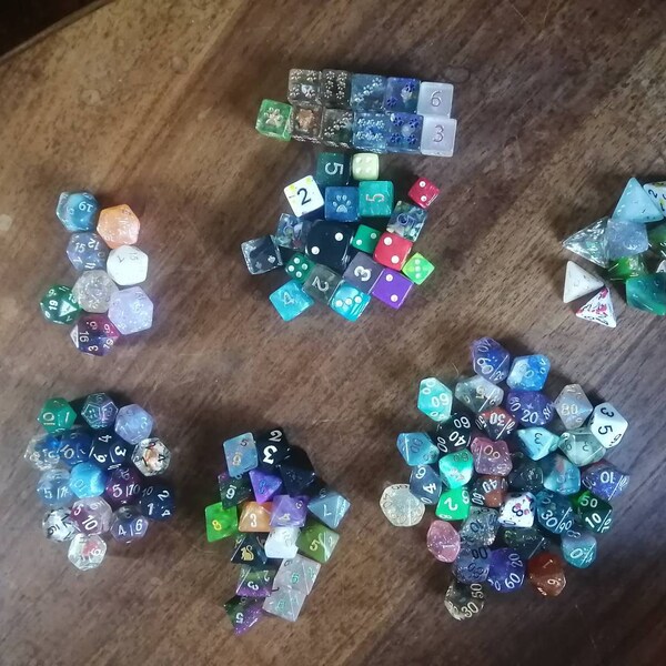 Mystery Bulk Random Dice Scoop | Mixed Dnd Polyhedral Scoop of Dice ...