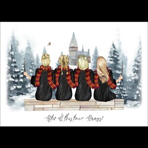 Personalised Graduation Gift Wizard School Graduation Print Custom BFF ...