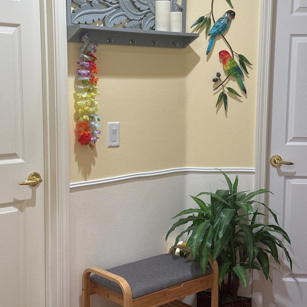 Rustic Flying Hummingbird Metal Wall Art Plaque - Outdoor House Home ...