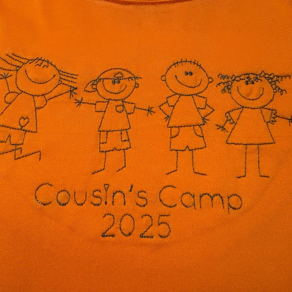 Stick Figure Family, Machine Embroidery Design, Redwork Embroidery ...