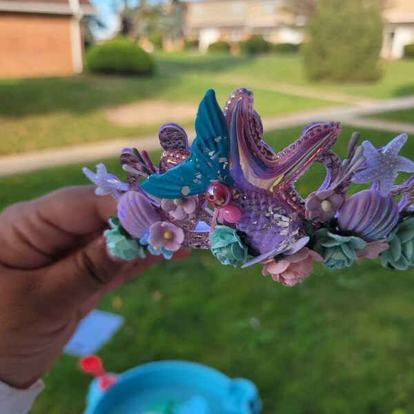 Mermaid Tiara, Mermaid Headband, Childs Birthday Tiara, Mermaid Tiara ...