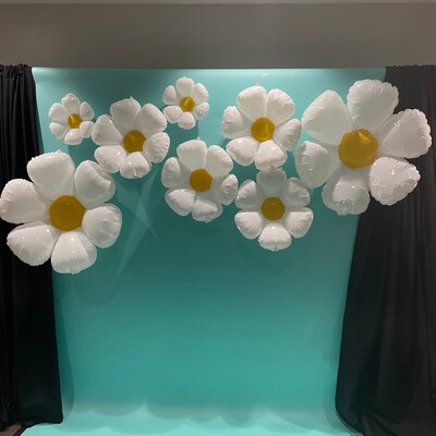 Set of TWO Giant Daisy Balloons Balloon Garland Kit Daisy Foil Mylar ...