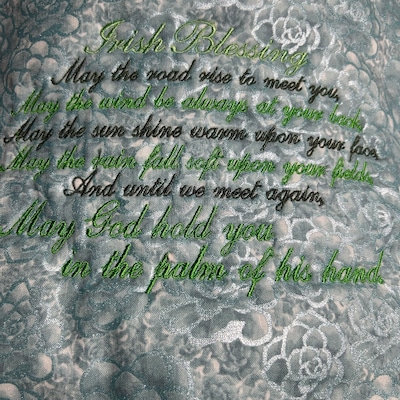 Irish Blessing Machine Embroidery Design, Embroidery Designs, Machine ...