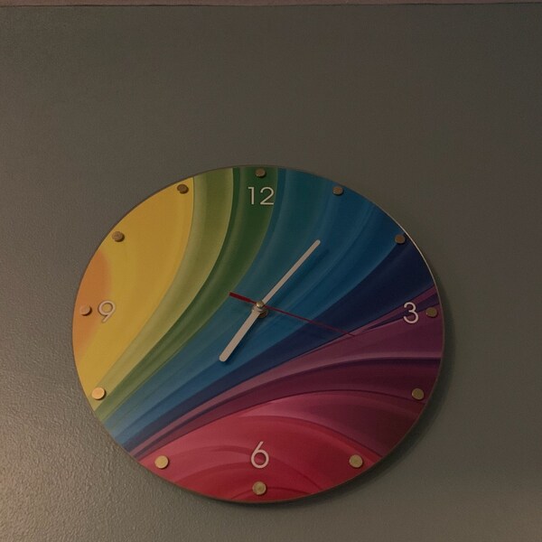 Wall Clock With Numbers, Pastel Colors of the Seawateraqua, Color Tone ...
