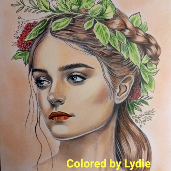 Cute Clown Girl - Premium Coloring Page, Grayscale Coloring Page ...