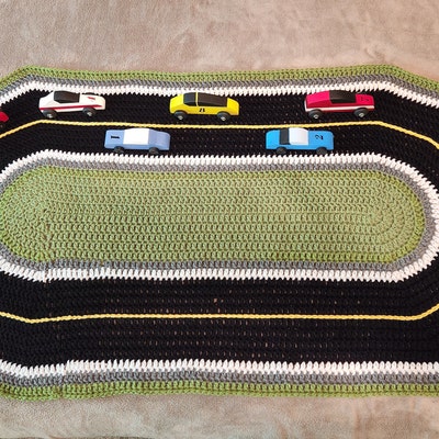 Racetrack Play Mat Rug, Crochet - Etsy