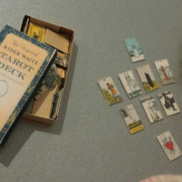 1:12 TAROT CARD Dollhouse Miniature Game #10 – 78 Diy Tarot Card Deck ...