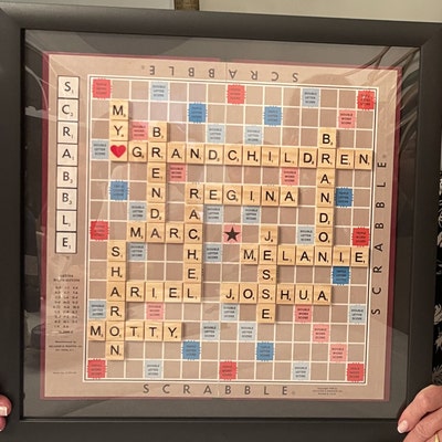 Custom Framed Scrabble Boards Personalized Gift Vintage Scrabble Board ...