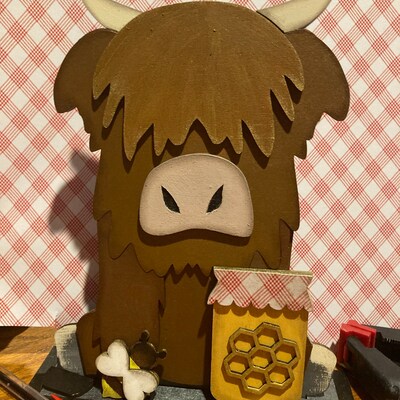 Spring Highland Cow Add on SVG File, Highland Cow Interchangeable SVG ...