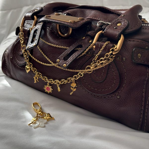 Custom Bag Charm, Gold Purse Chain Handbag Accessorry, Handbag Chunky ...